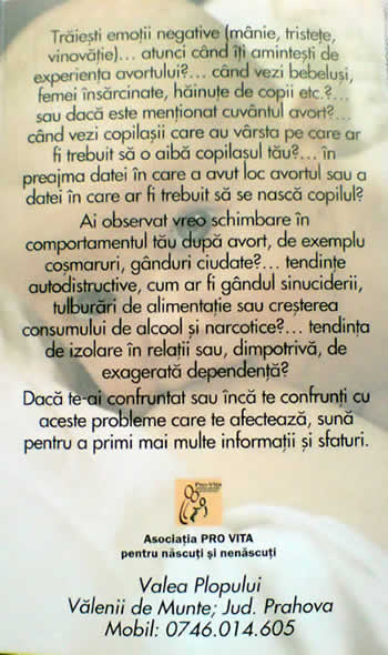 Jurnalul unui copil nenascut - Pliantul de la Asociatia PRO-VITA pentru ...
